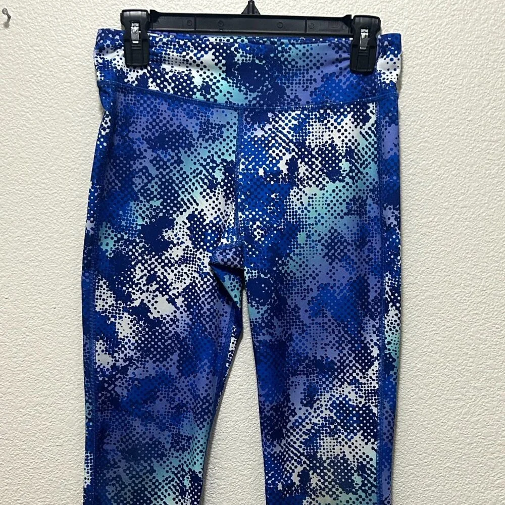 Old Navy | Bottoms | Old Navy Go Dry Blue Pattern Capri Leggings Girls ...